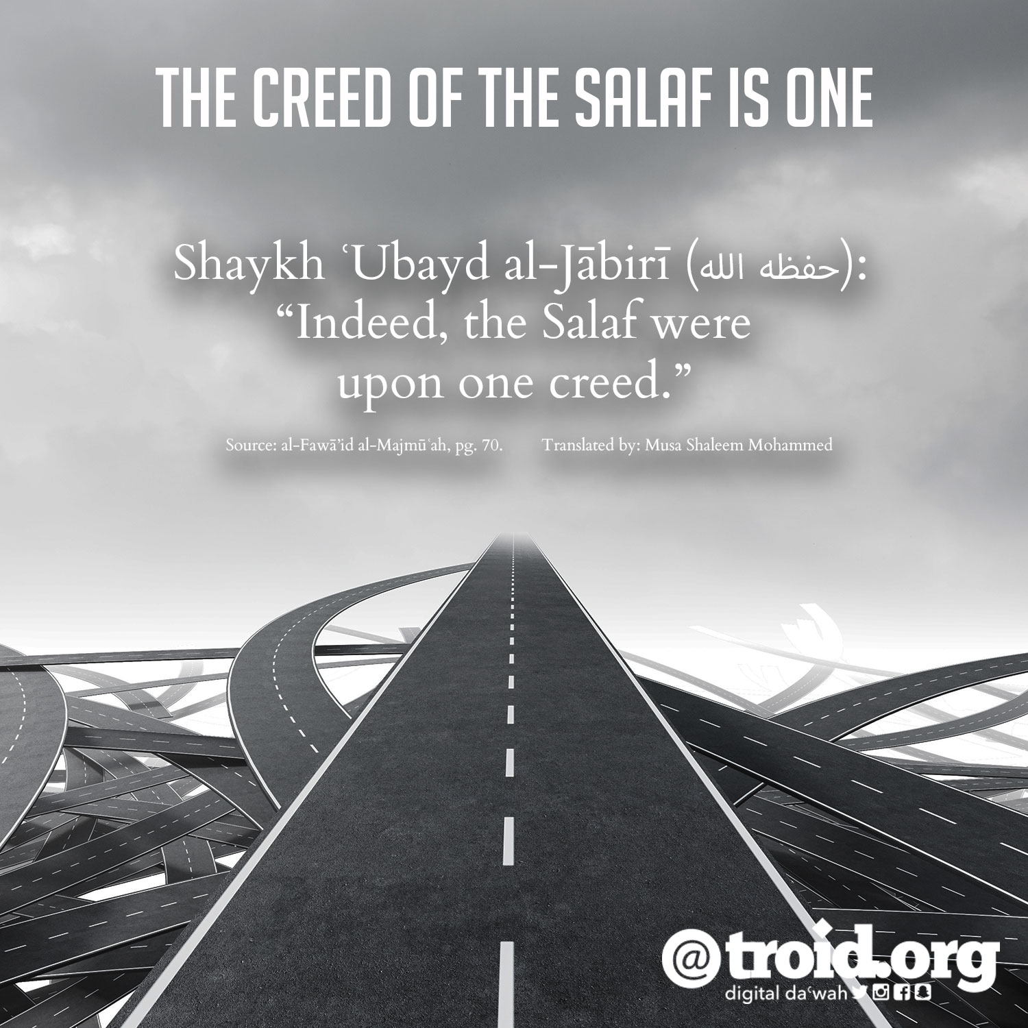 The Creed of the Salaf Is One - troid.org | Digital Daʿwah