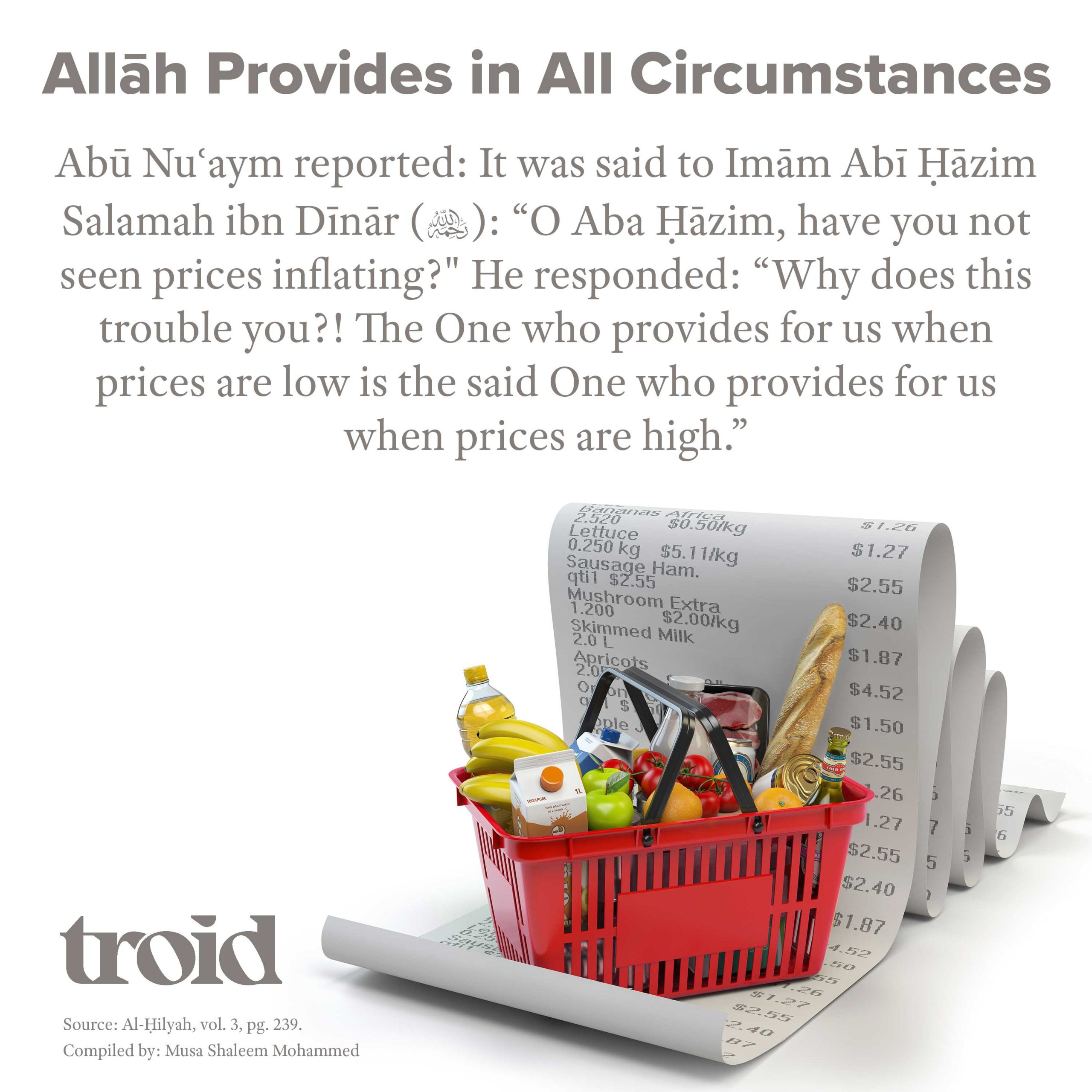 Worried About Inflation? Allāh Provides in All Circumstances - troid ...