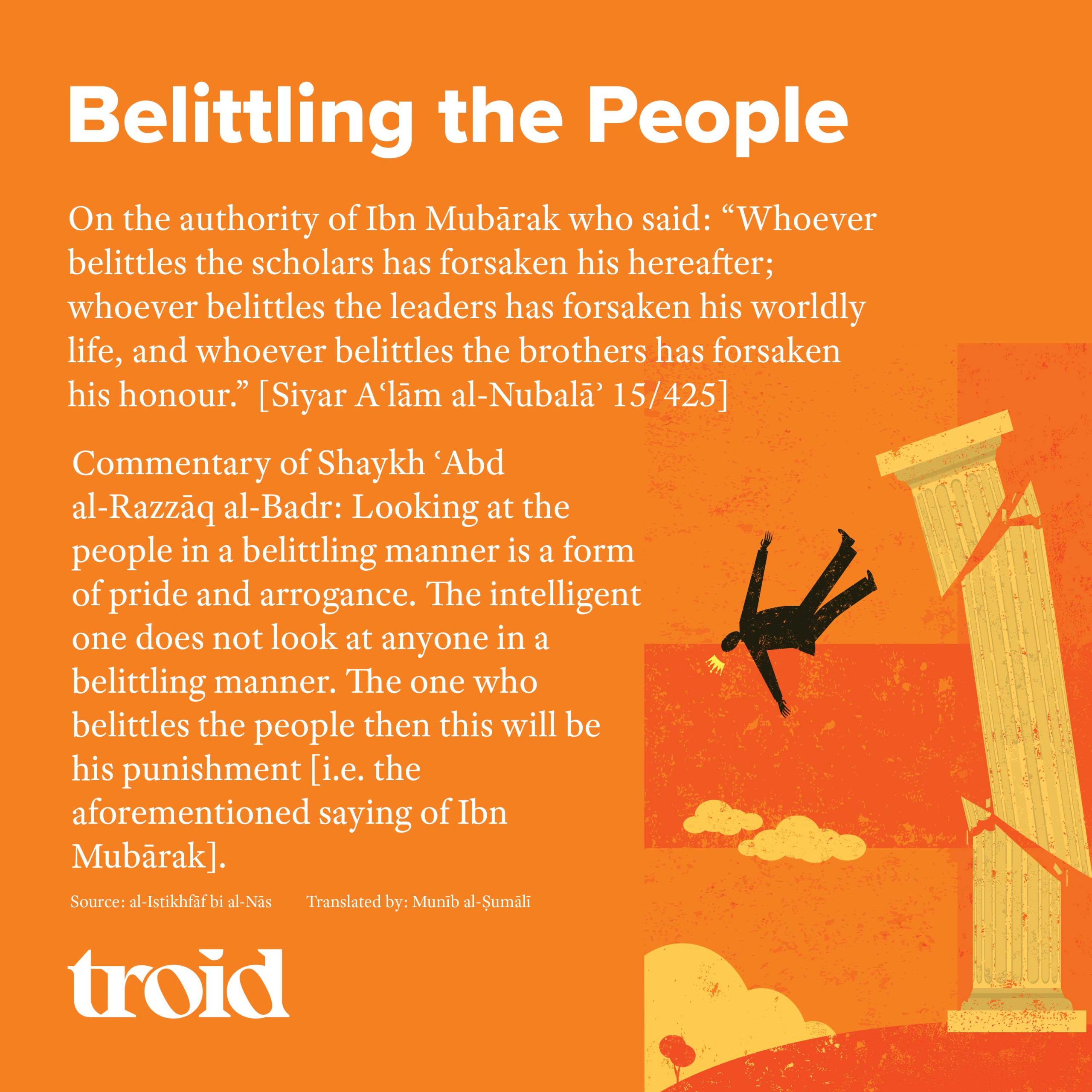 Belittling the People - troid.org | Digital Daʿwah