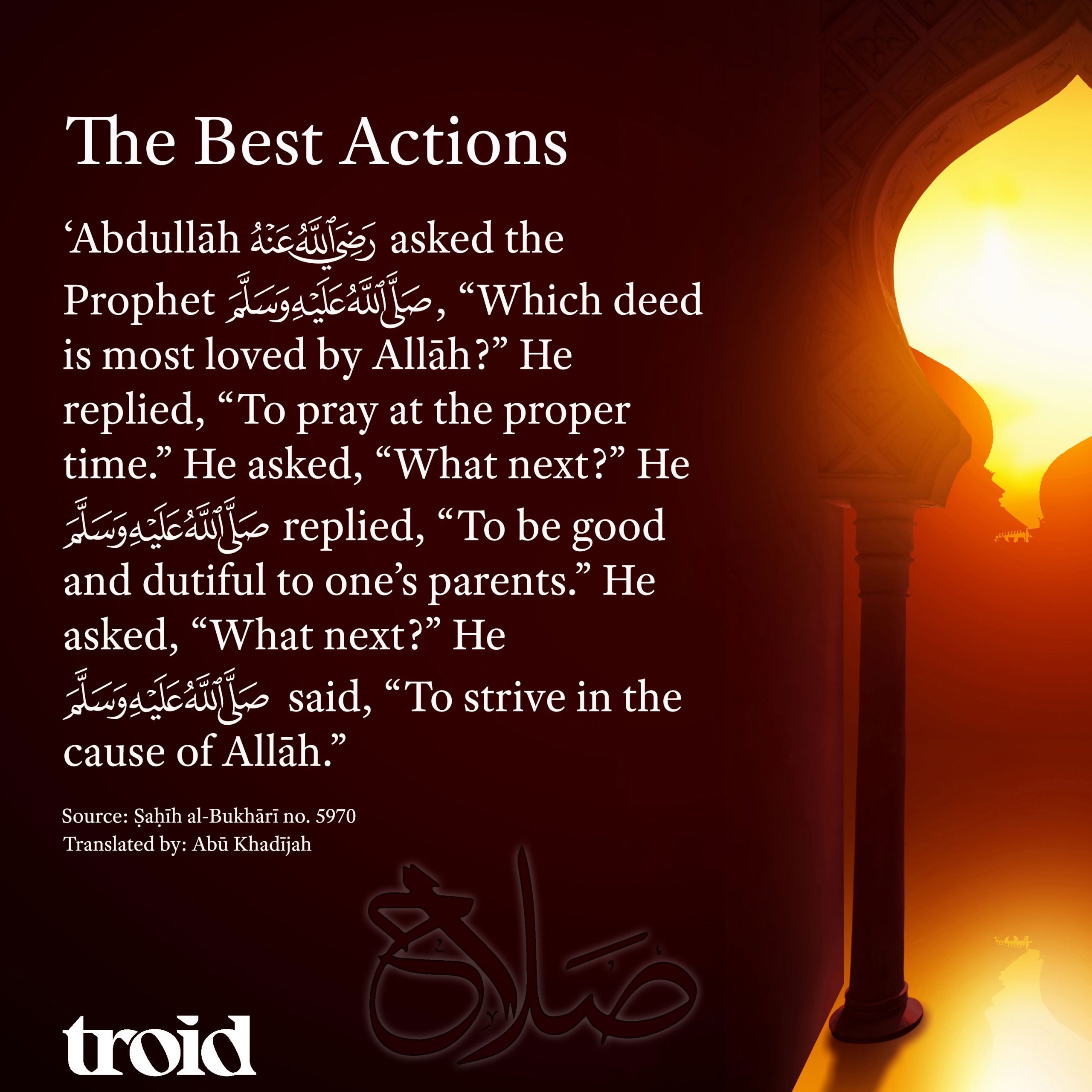 The Best Actions - troid.org | Digital Daʿwah