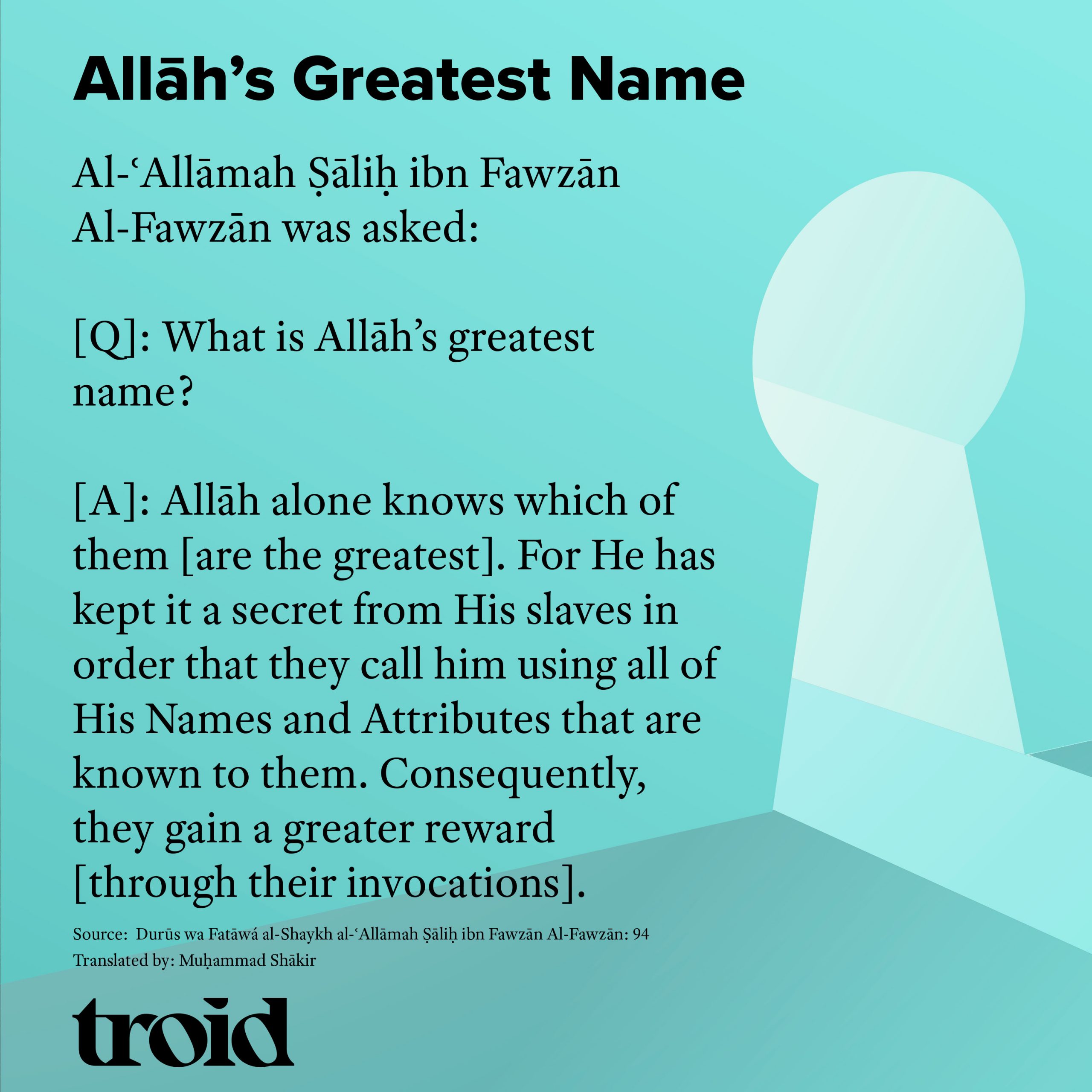 Allāh’s Greatest Name - troid.org | Digital Daʿwah