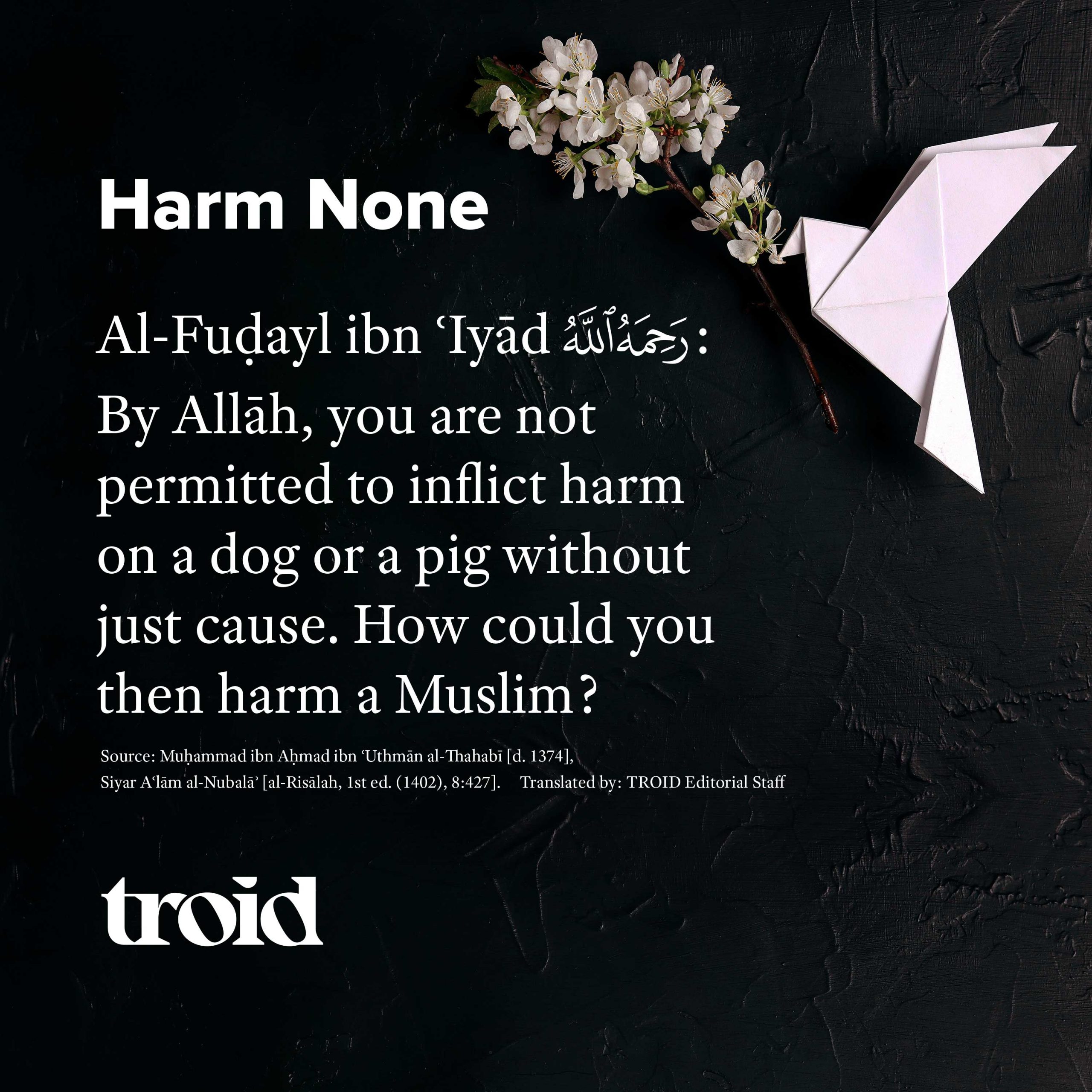 Harm None - troid.org | Digital Daʿwah