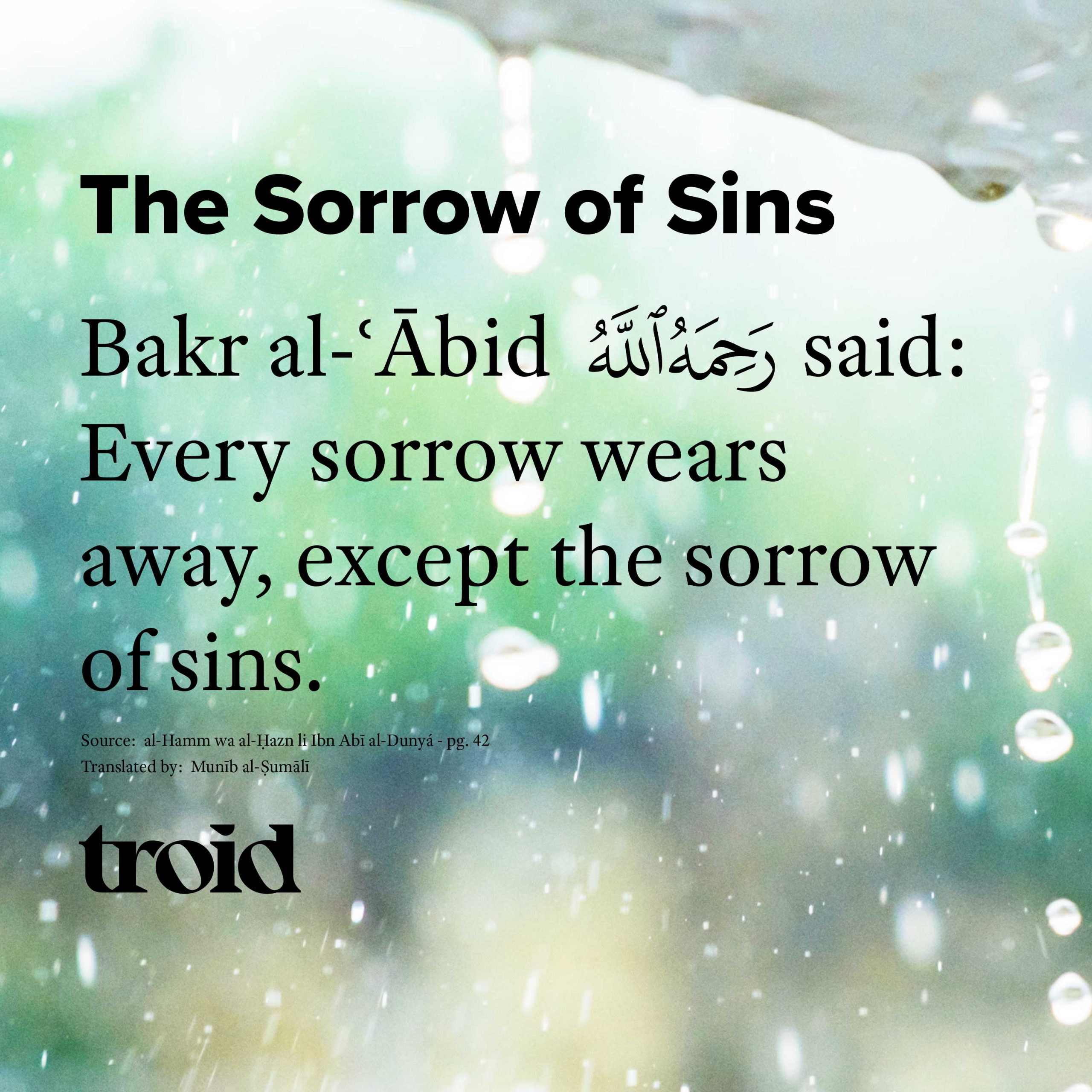 The Sorrow of Sins - troid.org | Digital Daʿwah