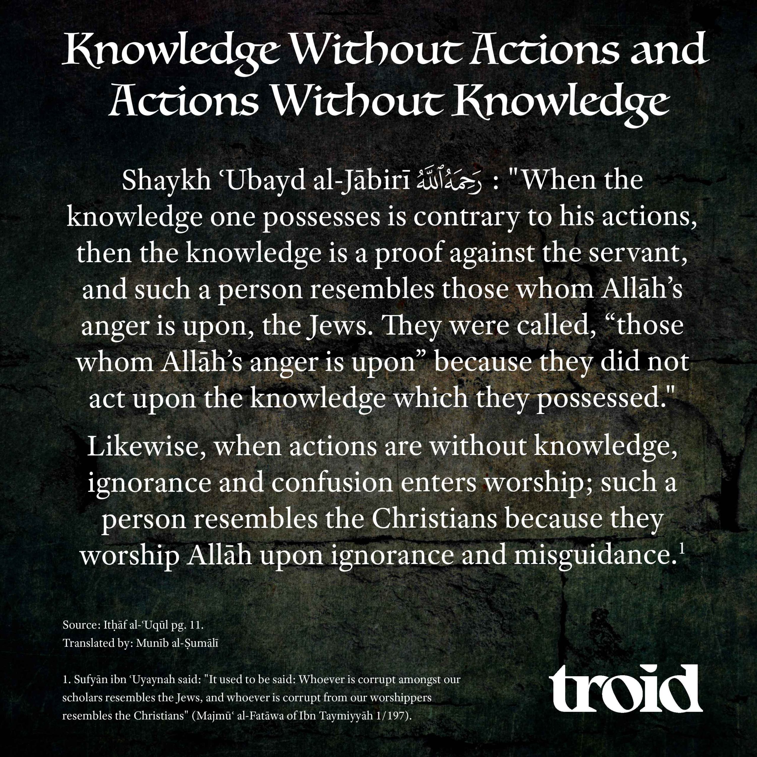 Knowledge Without Actions and Actions Without Knowledge - troid.org ...