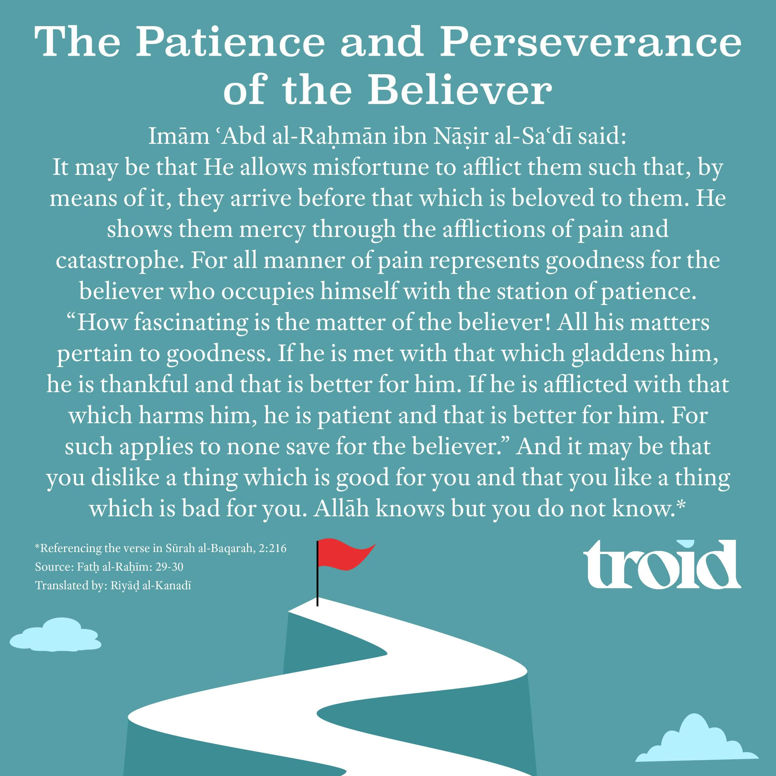 The Patience and Perseverance of the Believer - troid.org | Digital Daʿwah
