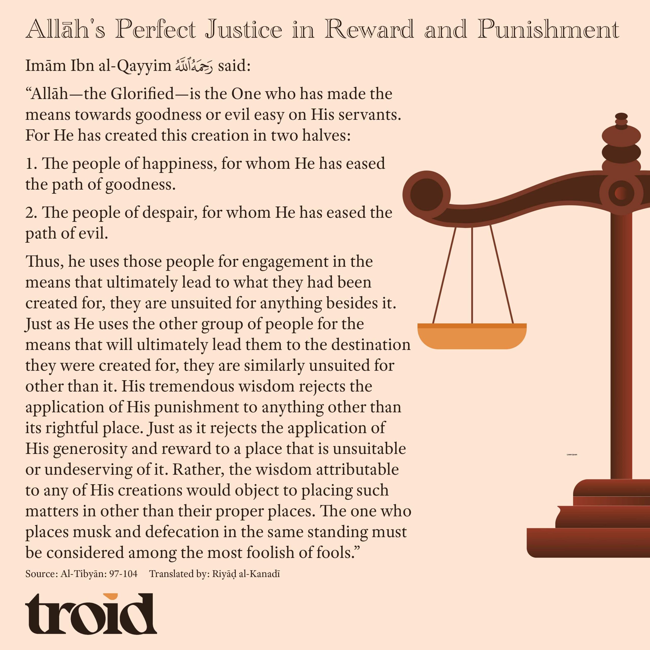 Allāh's Perfect Justice in Reward and Punishment - troid.org | Digital ...
