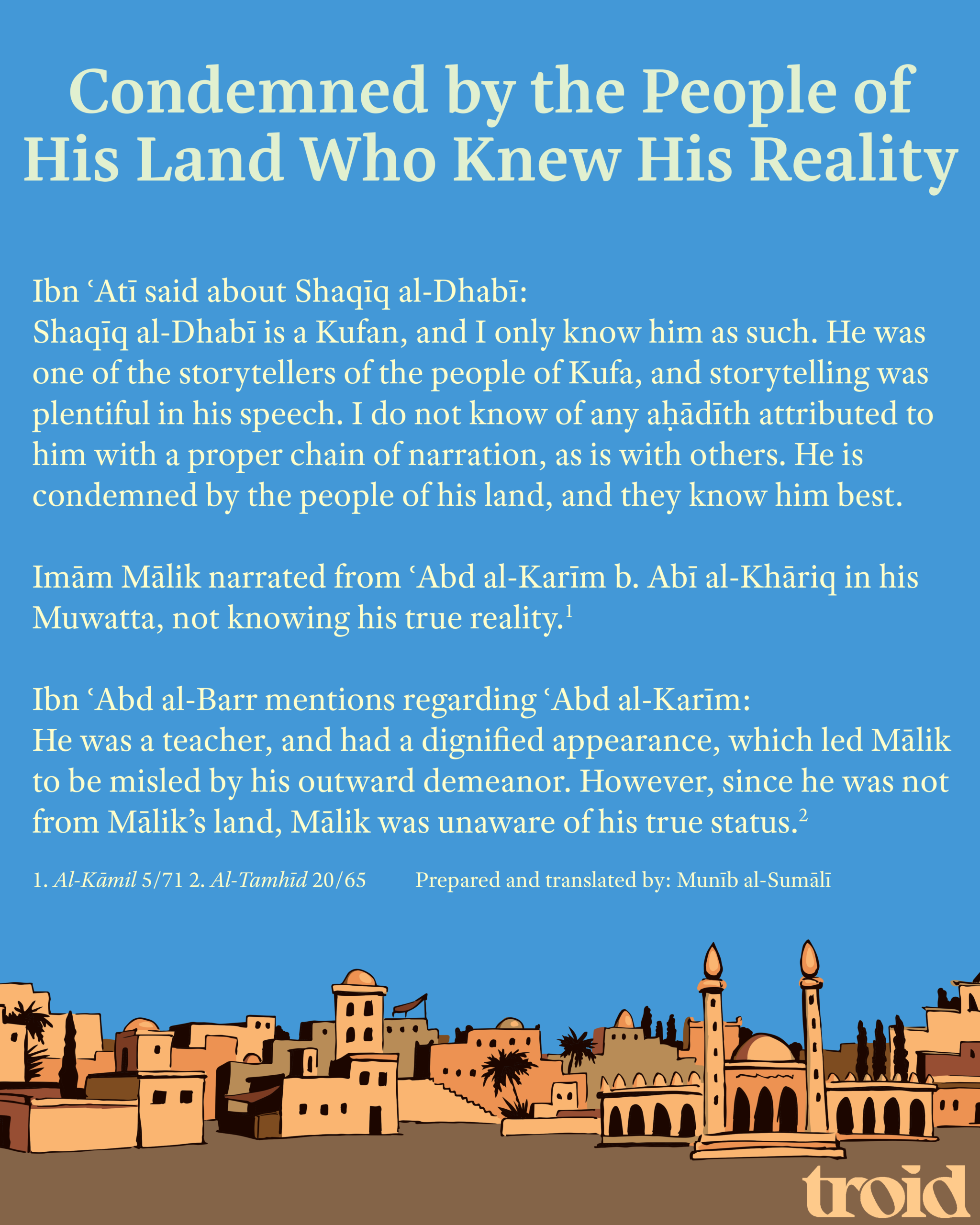 Condemned by the People of His Land Who Knew His Reality - troid.org ...